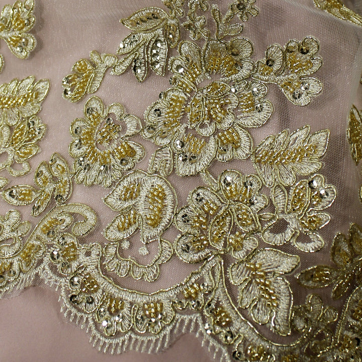 Embroidered Lace Fabric by the Yard | Bridal, Dance & Quinceañera Gowns ...